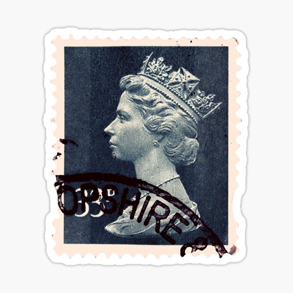 "Vintage Queen Stamps Collection" Sticker by popsdrop | Redbubble