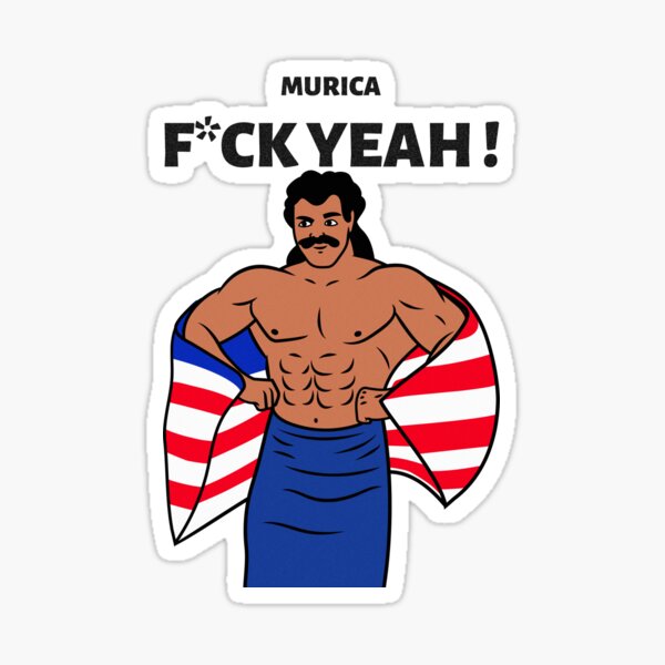 "murica mullet guy" Sticker for Sale by x12s | Redbubble