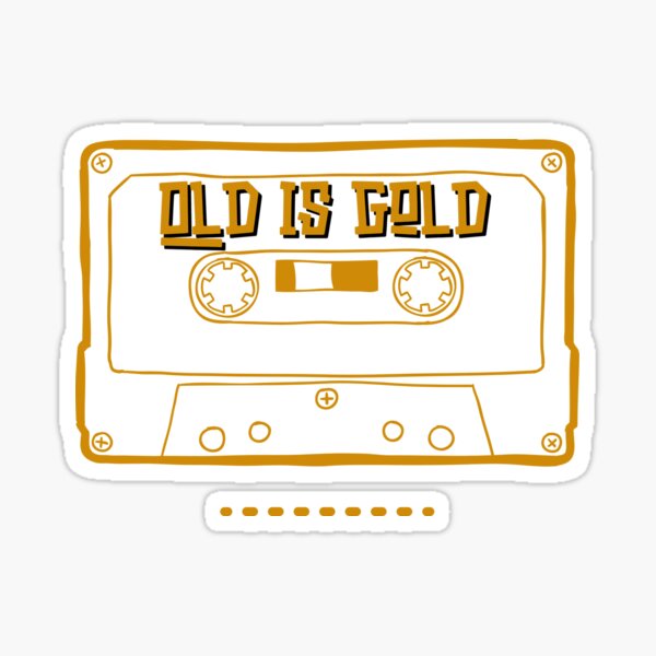 "Old is Gold, the Golden era" Sticker by AbramStudio | Redbubble