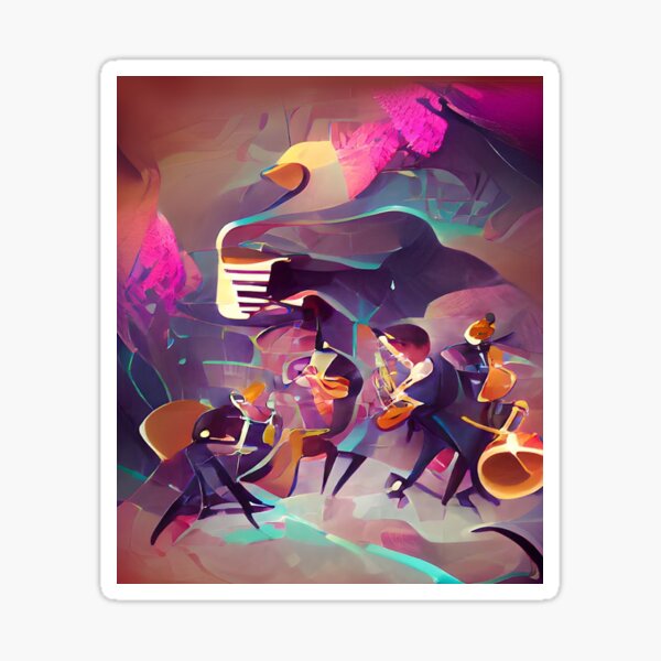 "Jazz Music Art - Jazz Club - Classical - Jazz Band - Jazz" Sticker for ...