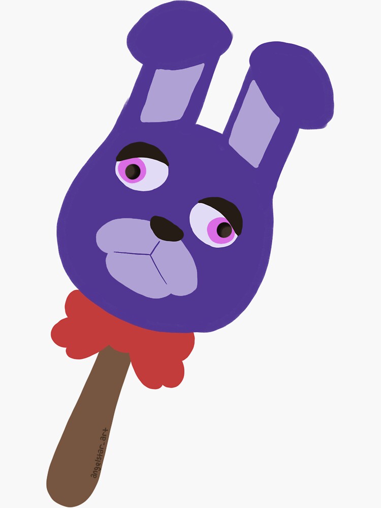 "FNAF 1 Bonnie Character Popsicle" Sticker by angelstar-art | Redbubble