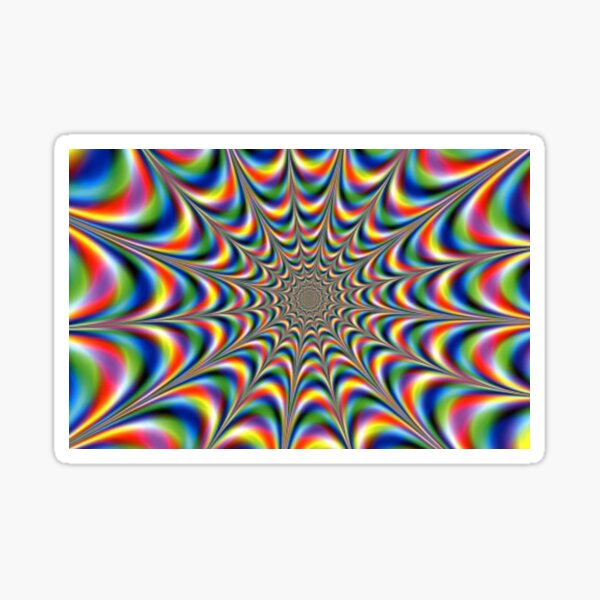 "hypnotic optical illusion" Sticker by allylynnm | Redbubble