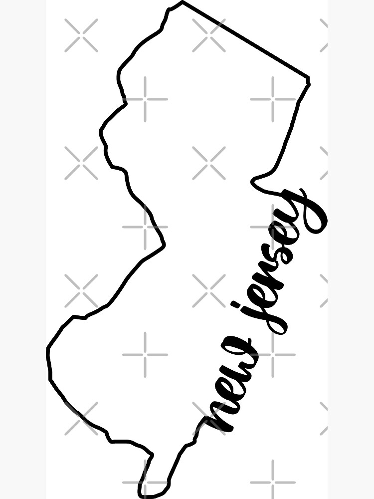 "New Jersey State Outline" Poster for Sale by EvolvClothing | Redbubble