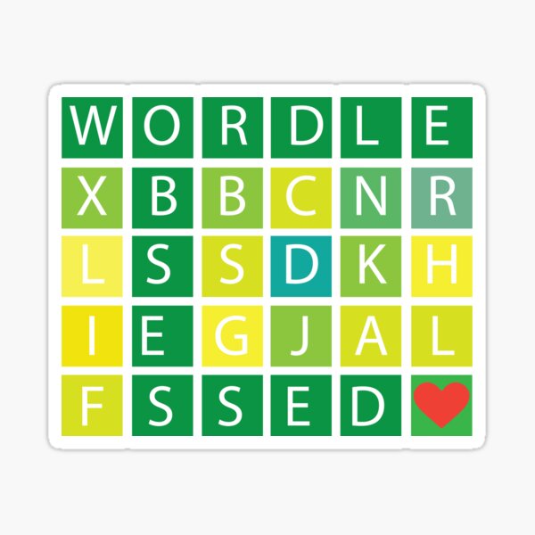 "Wordle obsessed" Sticker for Sale by iamlimo | Redbubble