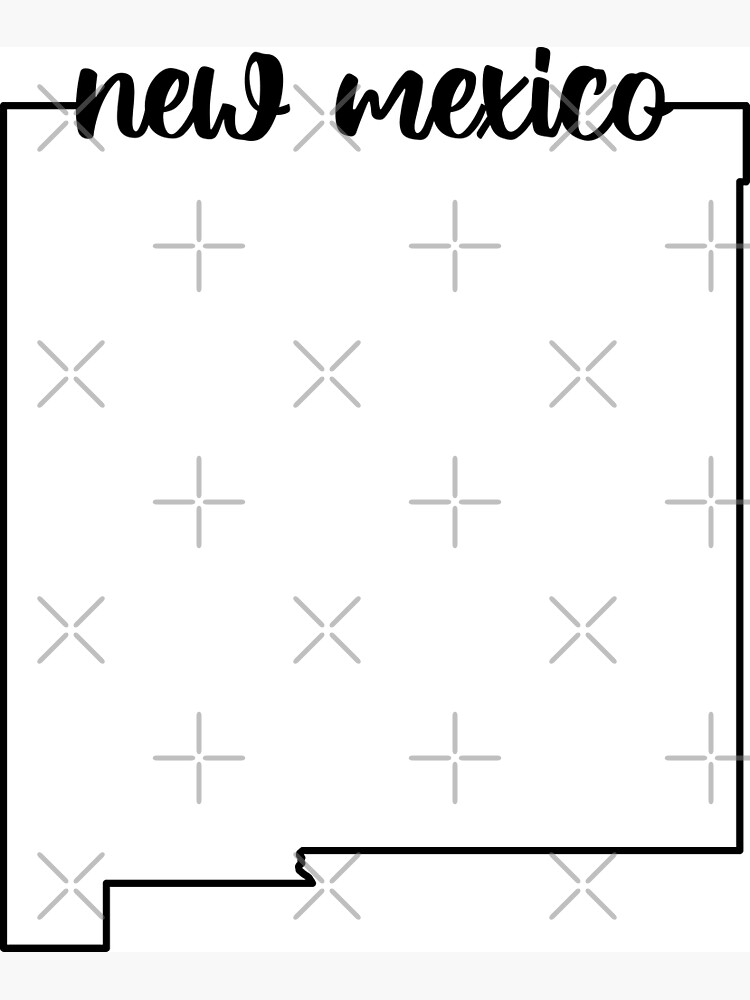 "New Mexico State Outline" Poster for Sale by EvolvClothing | Redbubble