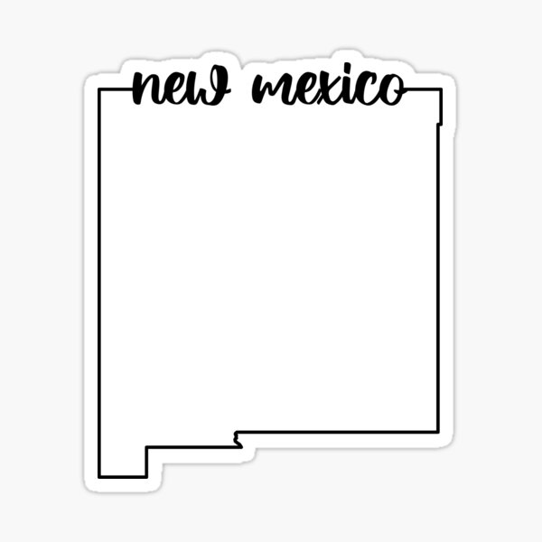 "New Mexico State Outline" Sticker for Sale by EvolvClothing | Redbubble
