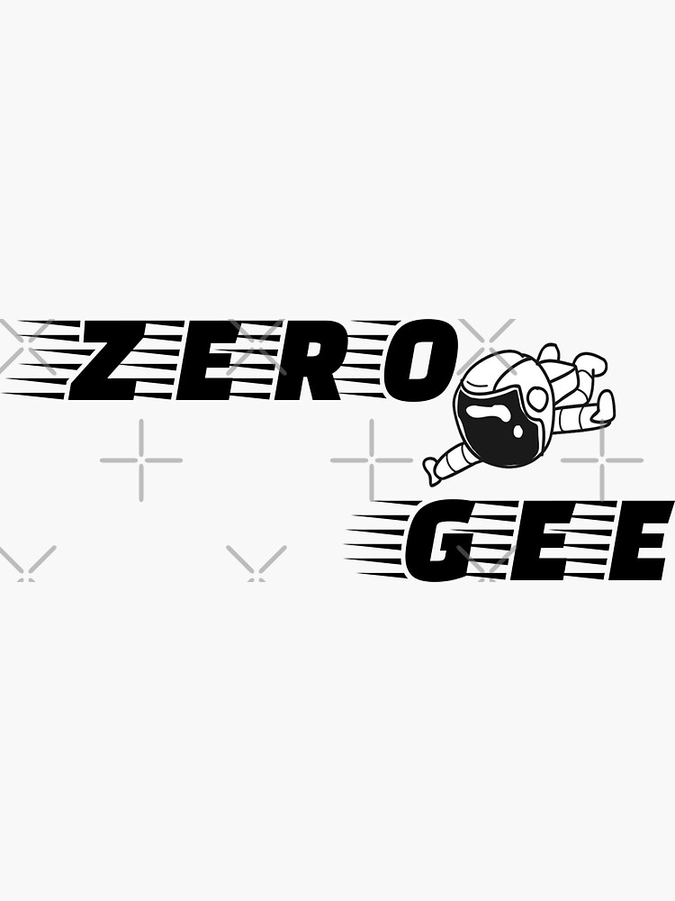 "Zero Gee" Sticker for Sale by Elyora | Redbubble