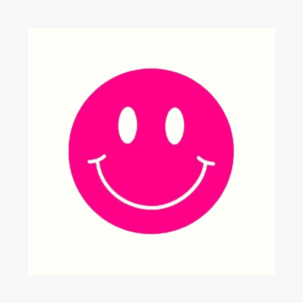 "Hot Pink Smiley Face" Art Print for Sale by averydavis | Redbubble