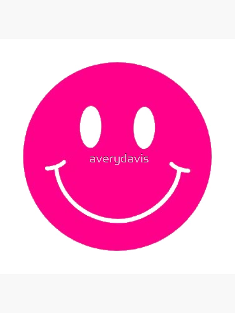 "Hot Pink Smiley Face" Poster for Sale by averydavis | Redbubble