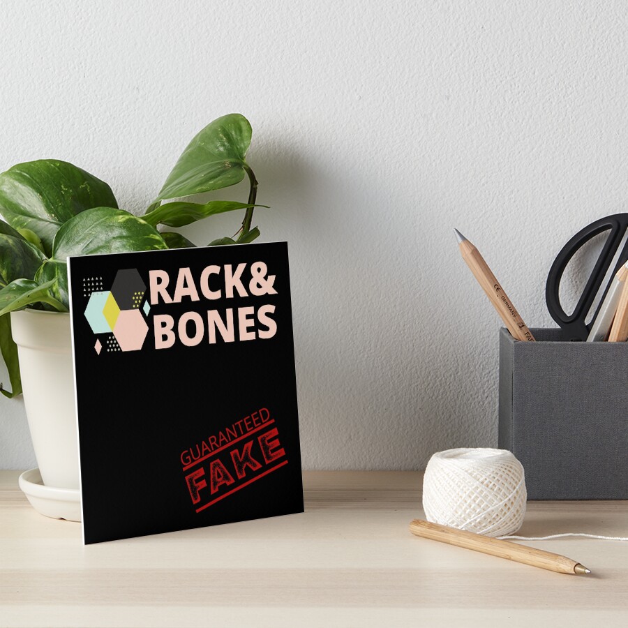 "RACK & BONES Guaranteed Fake - Funny fake copied logo design" Art ...