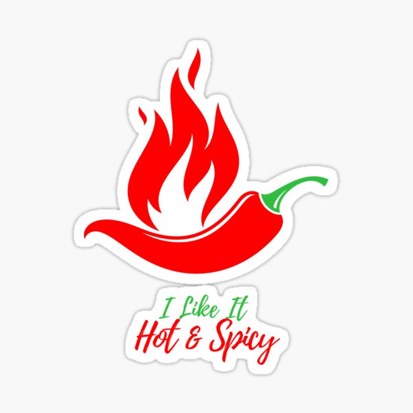 "Chili Peppers Hot And Spicy" Sticker by CelebratoryWear | Redbubble