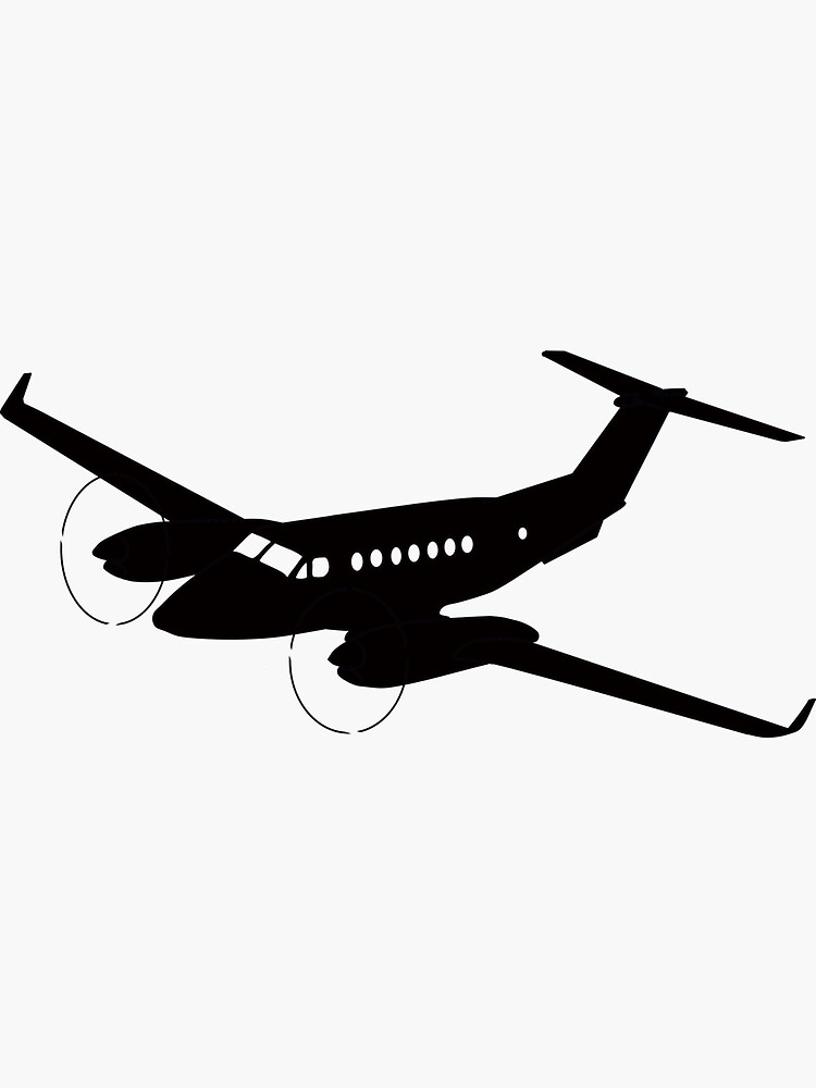 "Beechcraft King Air Duel Engine Airplane" Sticker for Sale by Finear ...
