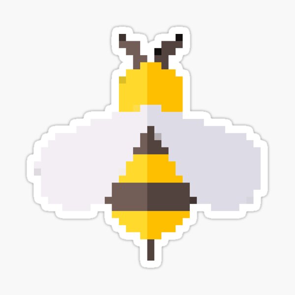 "Pixel bee" Sticker by PixelPanther | Redbubble