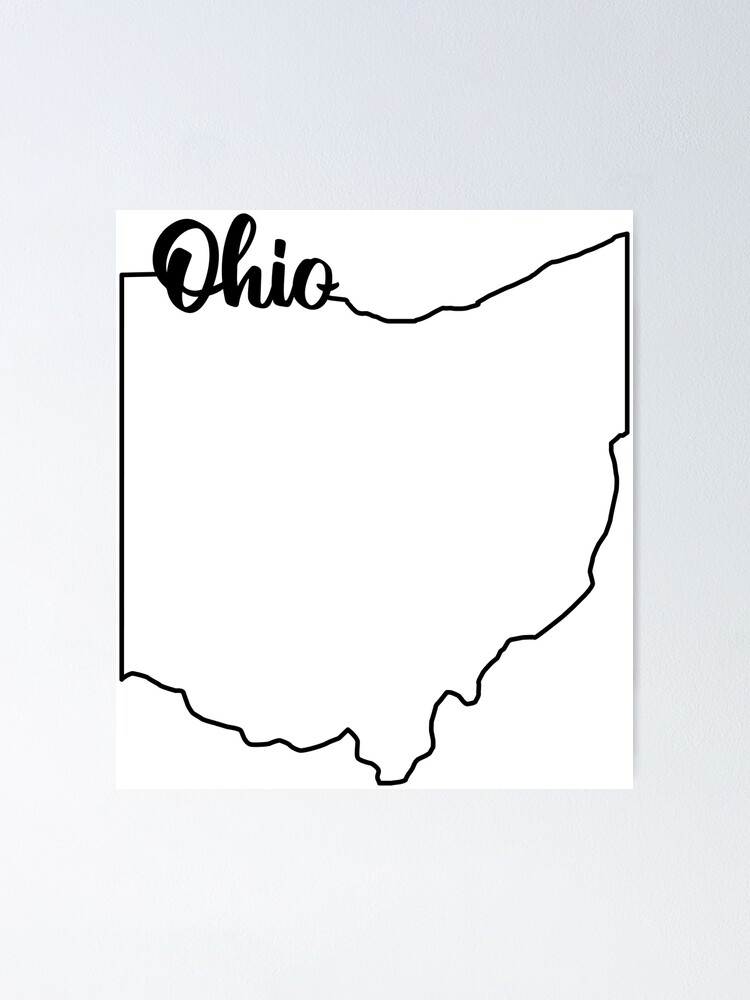 "Ohio State Outline" Poster for Sale by EvolvClothing | Redbubble