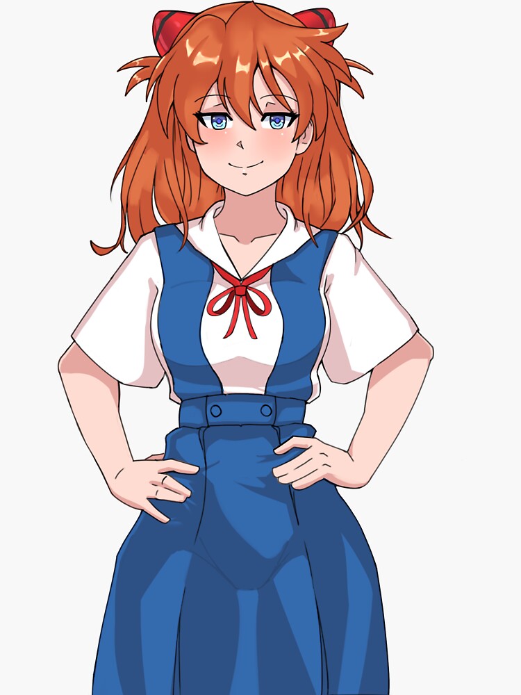 "SMUG ASUKA" Sticker by fakewaves | Redbubble