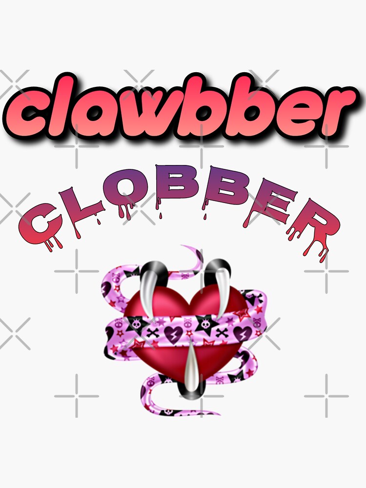"FUNNY, clawbber (clobber)" Sticker by anafofa | Redbubble
