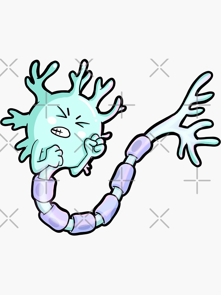 "Action Potential Incoming" Sticker by TrailMixArt | Redbubble