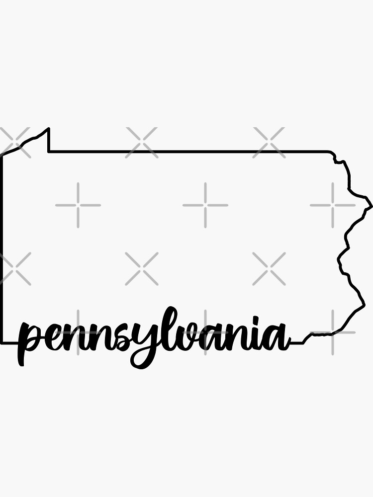 "Pennsylvania State Outline" Sticker for Sale by EvolvClothing | Redbubble