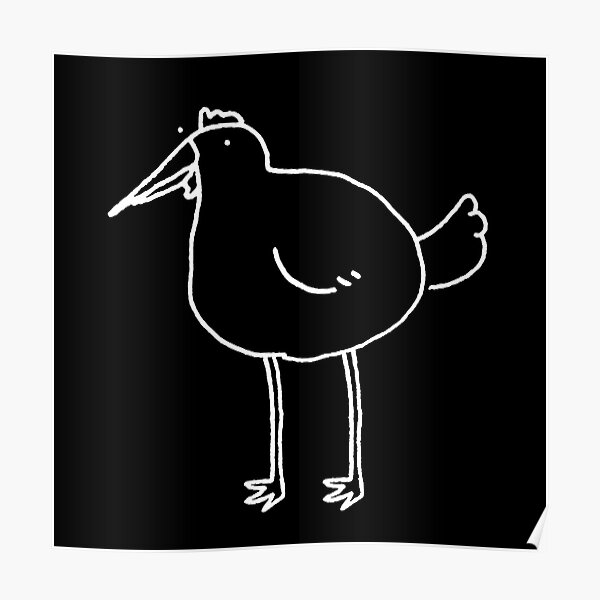 "bawk (for light backgrounds)" Poster by ewjena | Redbubble