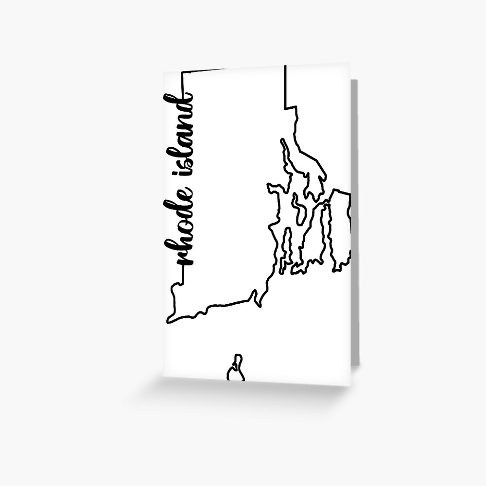 "Rhode Island State Outline" Greeting Card by EvolvClothing | Redbubble