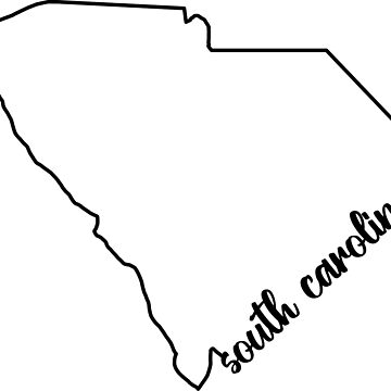 "South Carolina State Outline" Sticker for Sale by EvolvClothing ...