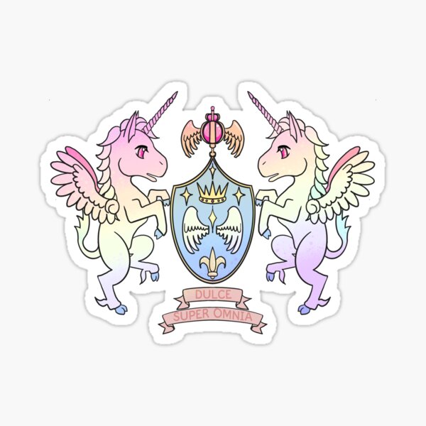"Kawaii Pastel Heraldic Alicorns" Sticker by sewohayami | Redbubble
