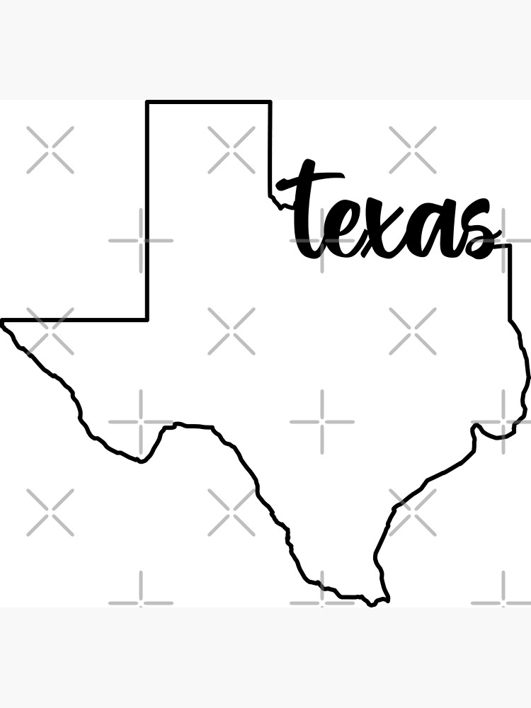 "Texas State Outline" Metal Print for Sale by EvolvClothing | Redbubble