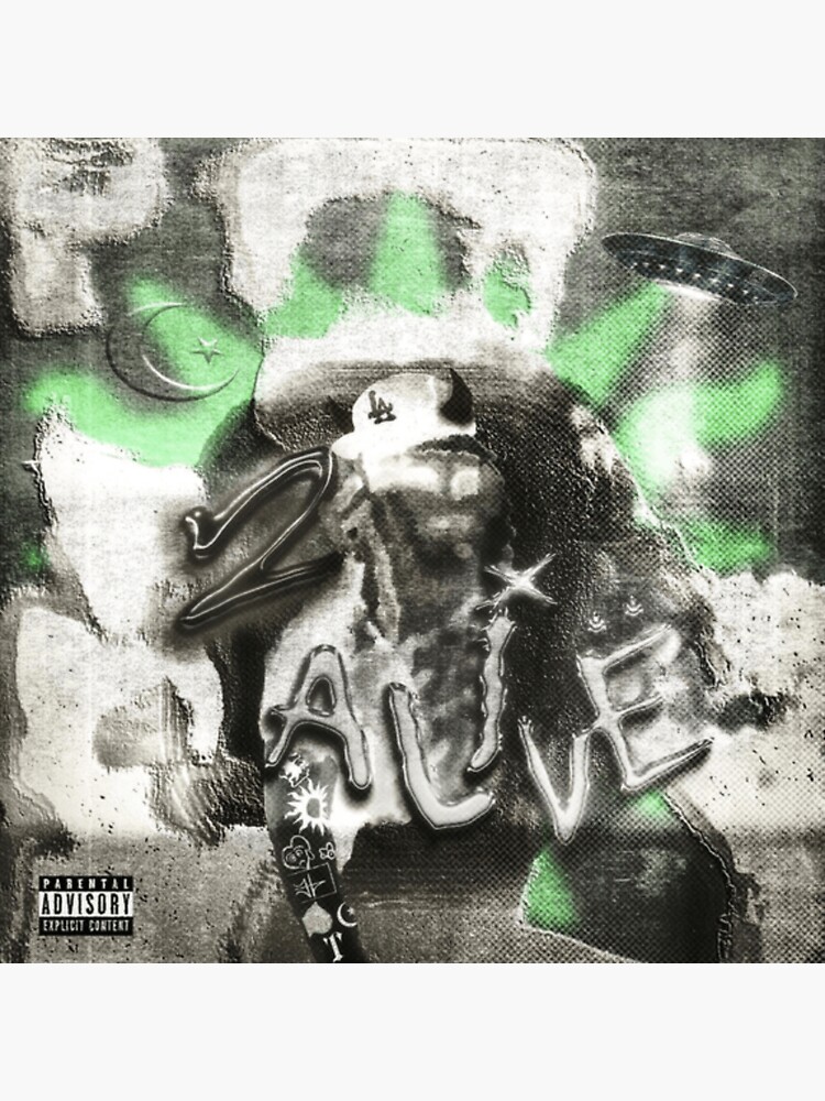 "Yeat 2 Alive Album Cover" Sticker by Stekaa | Redbubble