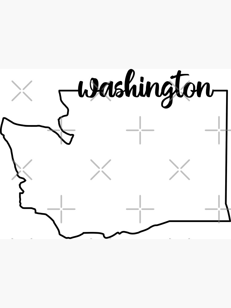 "Washington State Outline" Poster for Sale by EvolvClothing | Redbubble