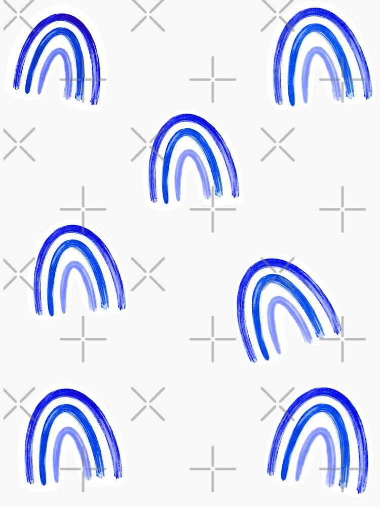 "Mini Rainbow Stickers - Blue Pack" Sticker by ahines18 | Redbubble