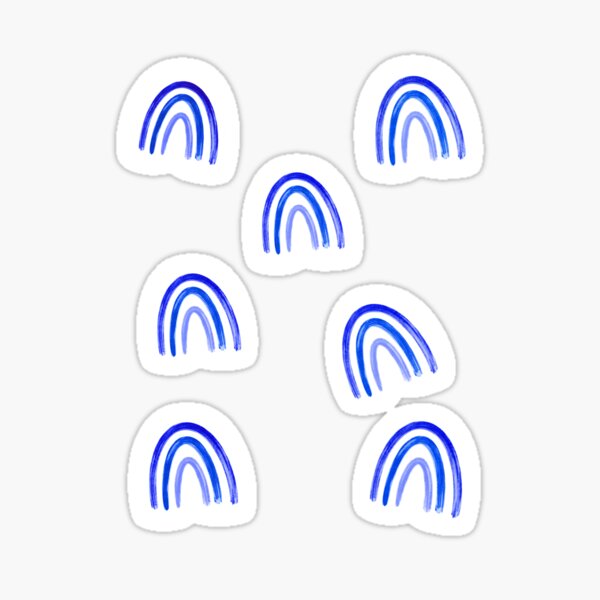 "Mini Rainbow Stickers - Blue Pack" Sticker by ahines18 | Redbubble