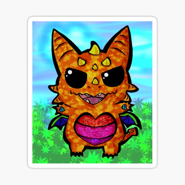 "chibi dragon" Sticker by Crochetamommy | Redbubble