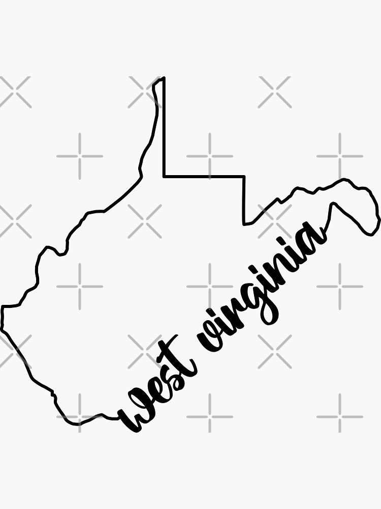 "West Virginia State Outline" Sticker for Sale by EvolvClothing | Redbubble