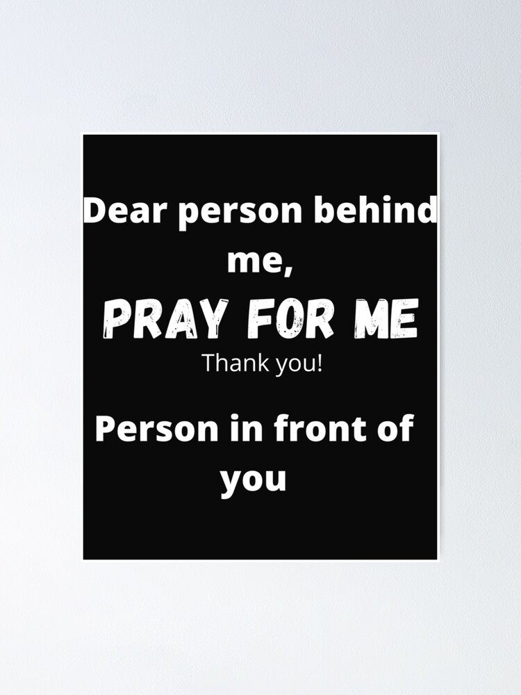 Poster « Chère personne derrière moi, beaucoup d'amour », par ...