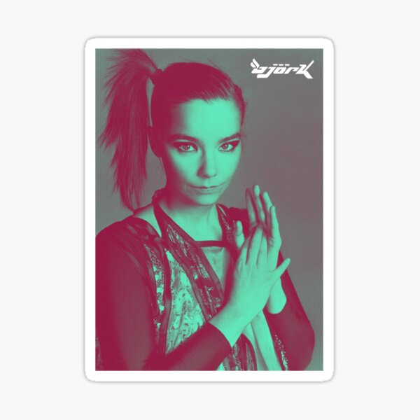 "Bjork - Moon art" Sticker by silveirasnove | Redbubble