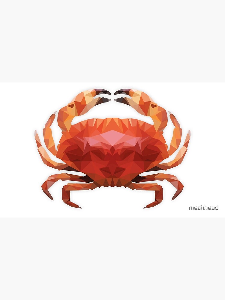 "Low Poly Design Crab" Art Print by meshhead | Redbubble