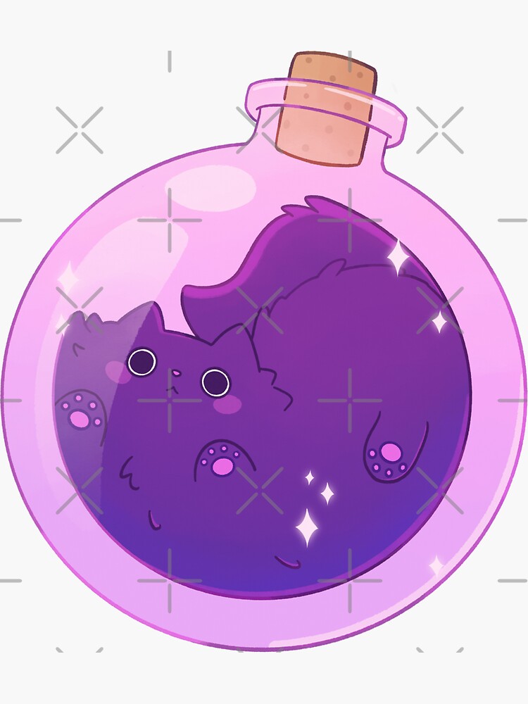 "Cat Magic Potion" Sticker by raediocloud | Redbubble