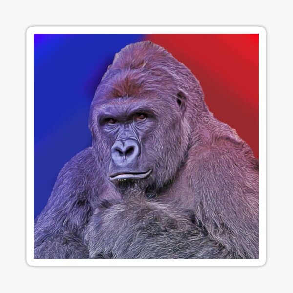 "Harambe" Sticker by imnotzoinks | Redbubble