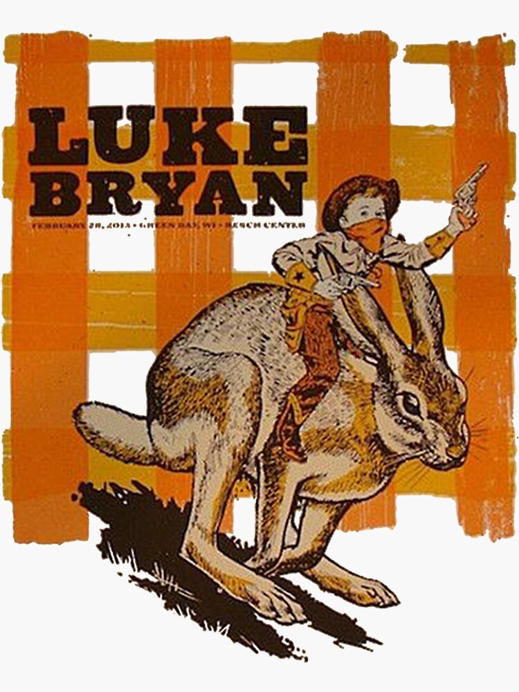 "luke bryan art" Sticker by zambranabkim | Redbubble