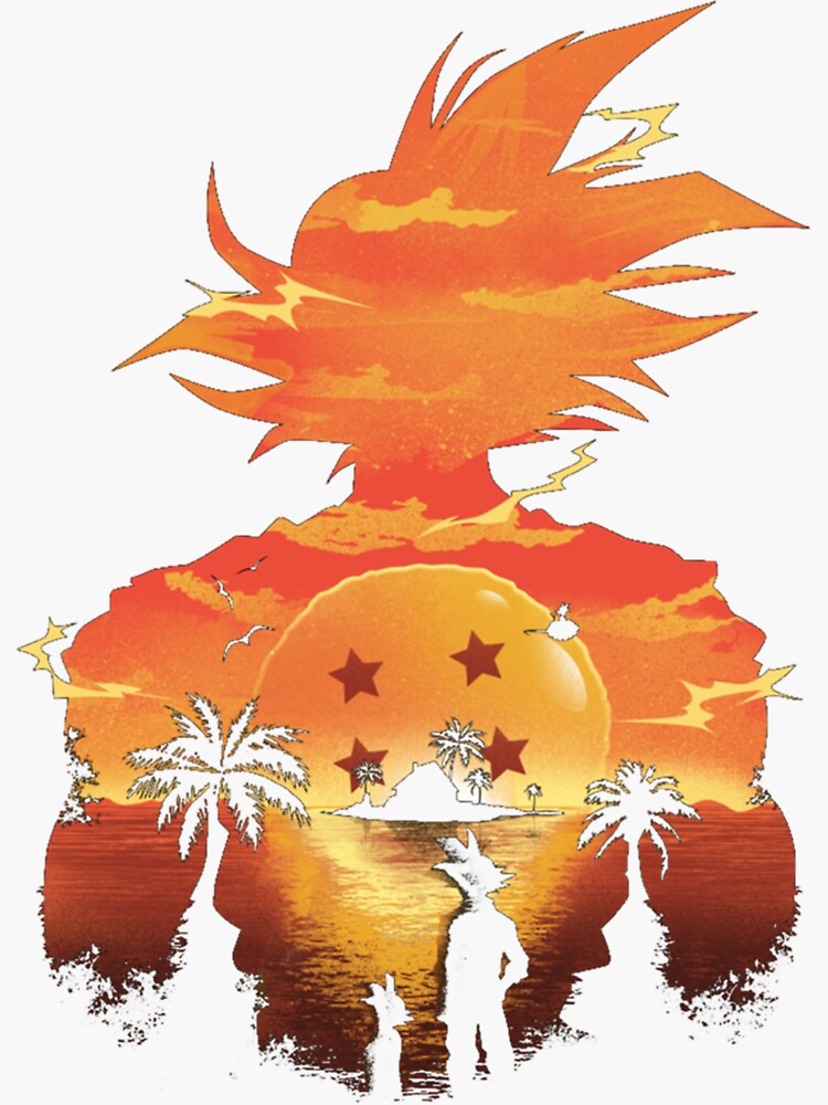 "Goku Beautiful Sunset SKY" Sticker by madisonfiona4 | Redbubble