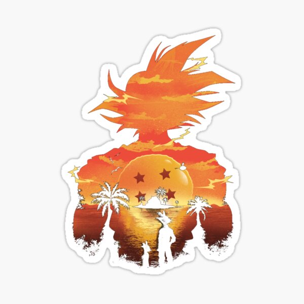 "Goku Beautiful Sunset SKY" Sticker by madisonfiona4 | Redbubble