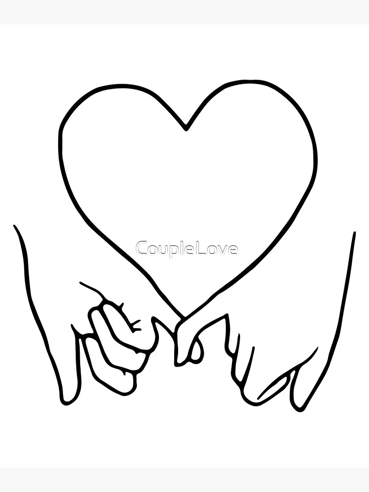 "Pinky Swear Heart Love" Art Print for Sale by CoupleLove | Redbubble
