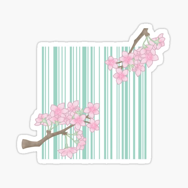 "Sakura Barcode " Sticker for Sale by Harumi-ya | Redbubble