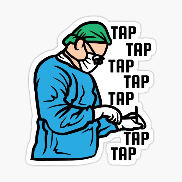 "Tap,Tap,Tap,Tap,Tap" Sticker for Sale by Katherine Adwell | Redbubble