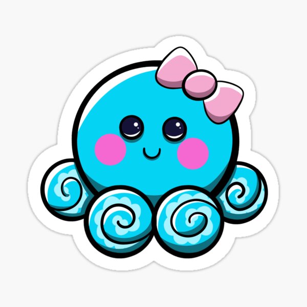 "Cute Little Octopus " Sticker for Sale by Yandere-Usagi | Redbubble