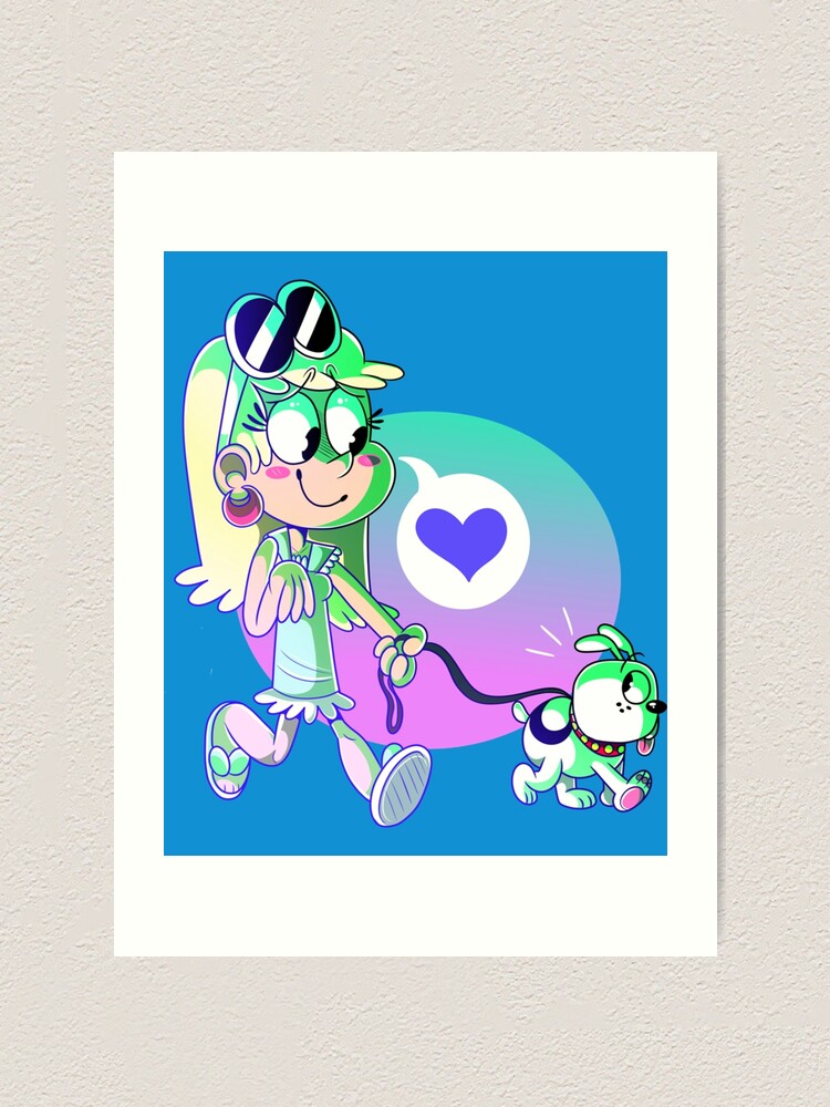 "The Loud House Leni Loud Walking Charles the Dog " Art Print for Sale ...