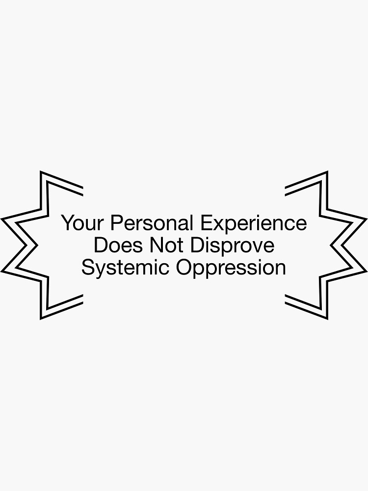"Systemic Oppression Is Real" Sticker for Sale by SSFootball | Redbubble