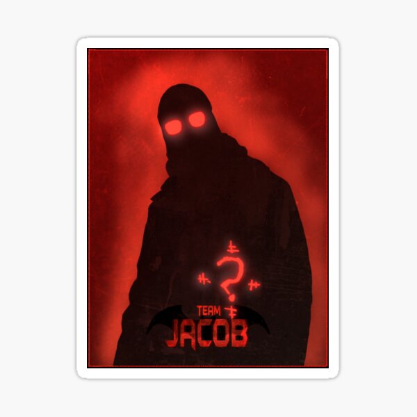 "Team Jacob Actually...in red" Sticker by Leechteas | Redbubble