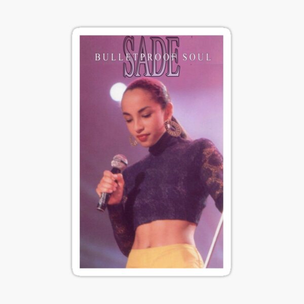 "80s SADE on black Classic" Sticker by cloutiernbarras | Redbubble