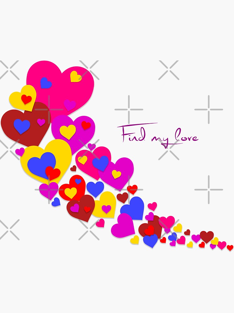 "find my love" Sticker by SuRetouching | Redbubble
